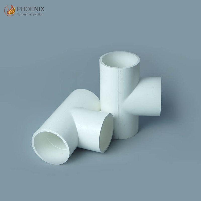 Pvc Water Connection 1/2" PVC Tee Fittings White Mounting Brackets Pipe ...